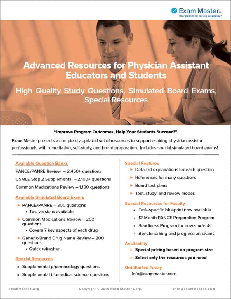 Exam Master Physician Assistant Resources Page - Exam Master